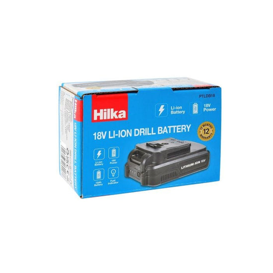 Hilka 18v Li-ion Drill Battery PTLDB18 – Toolshouse.co.uk